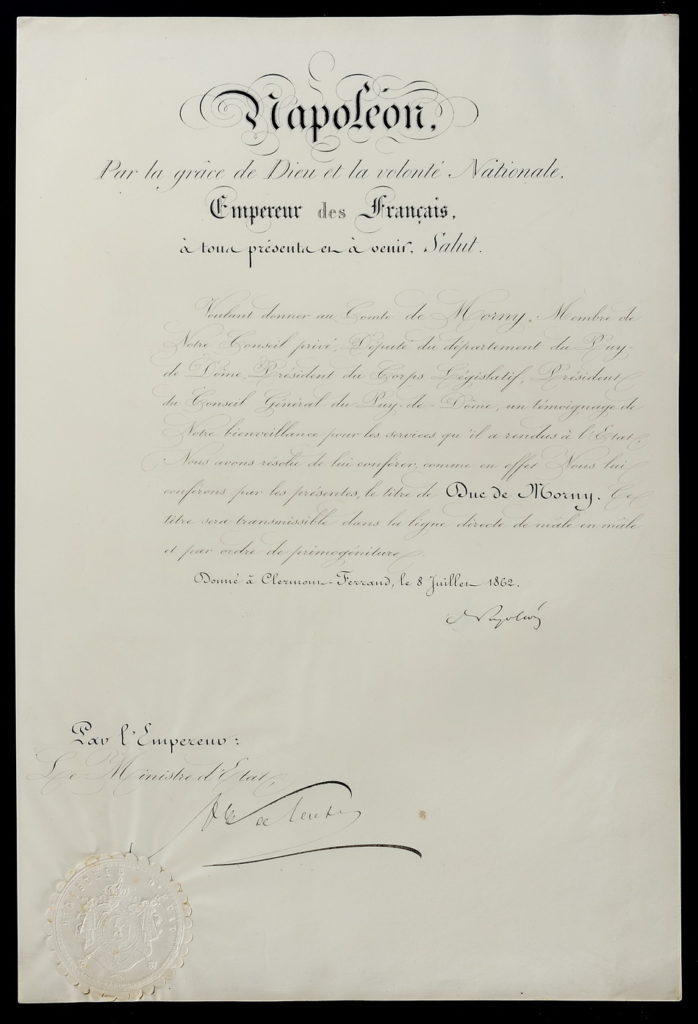 Autographe de NAPOLÉON III 8 juillet 1862 - Patrimoine Charles-André ...