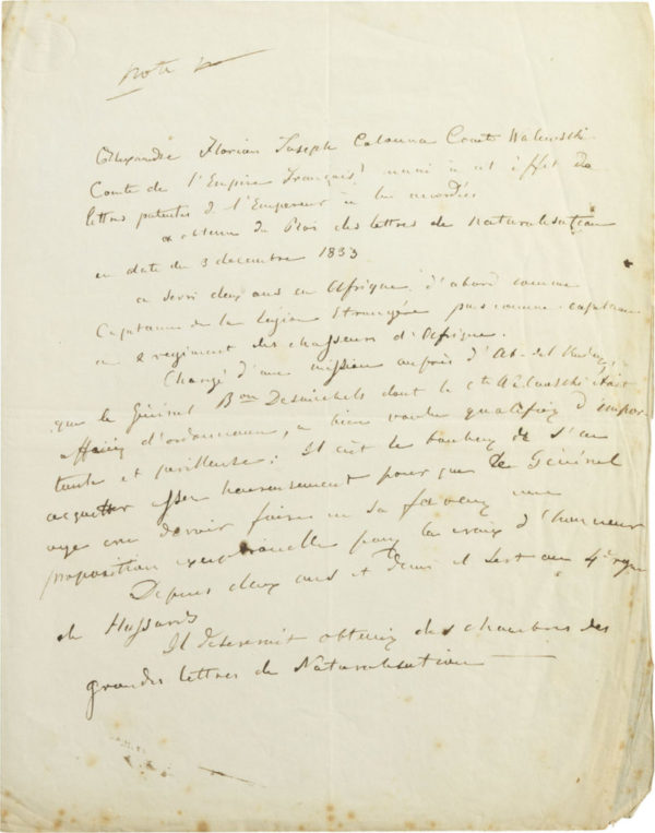 Document biographique sur Alexandre I Walewski - Patrimoine Charles ...